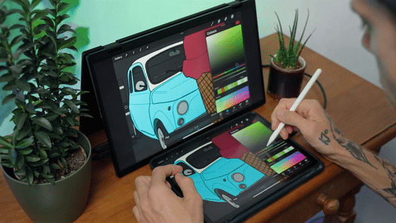 Foldable Monitor Dual Portable Screen Display For Laptop | UPERFECT